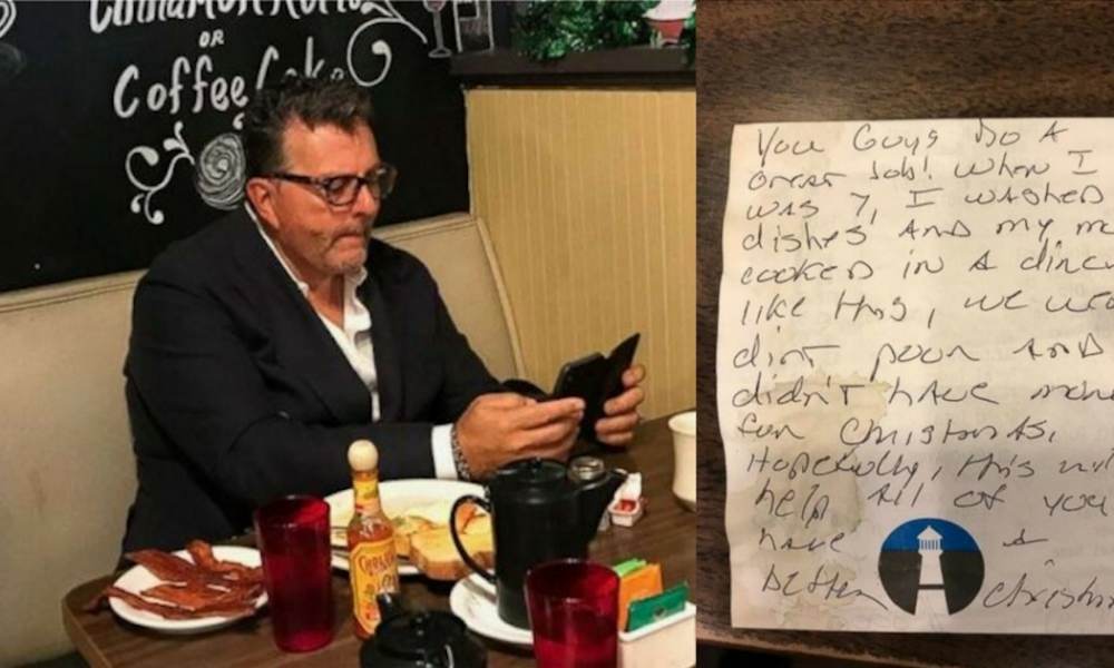 Diner Regular Leaves Note On Table, Then Disappears. Staffers Read It ...